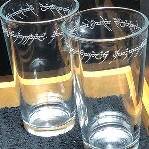 One Ring, Elvish Glasses, Fantasy Gift, Rings Wedding Glasses, Pint ...