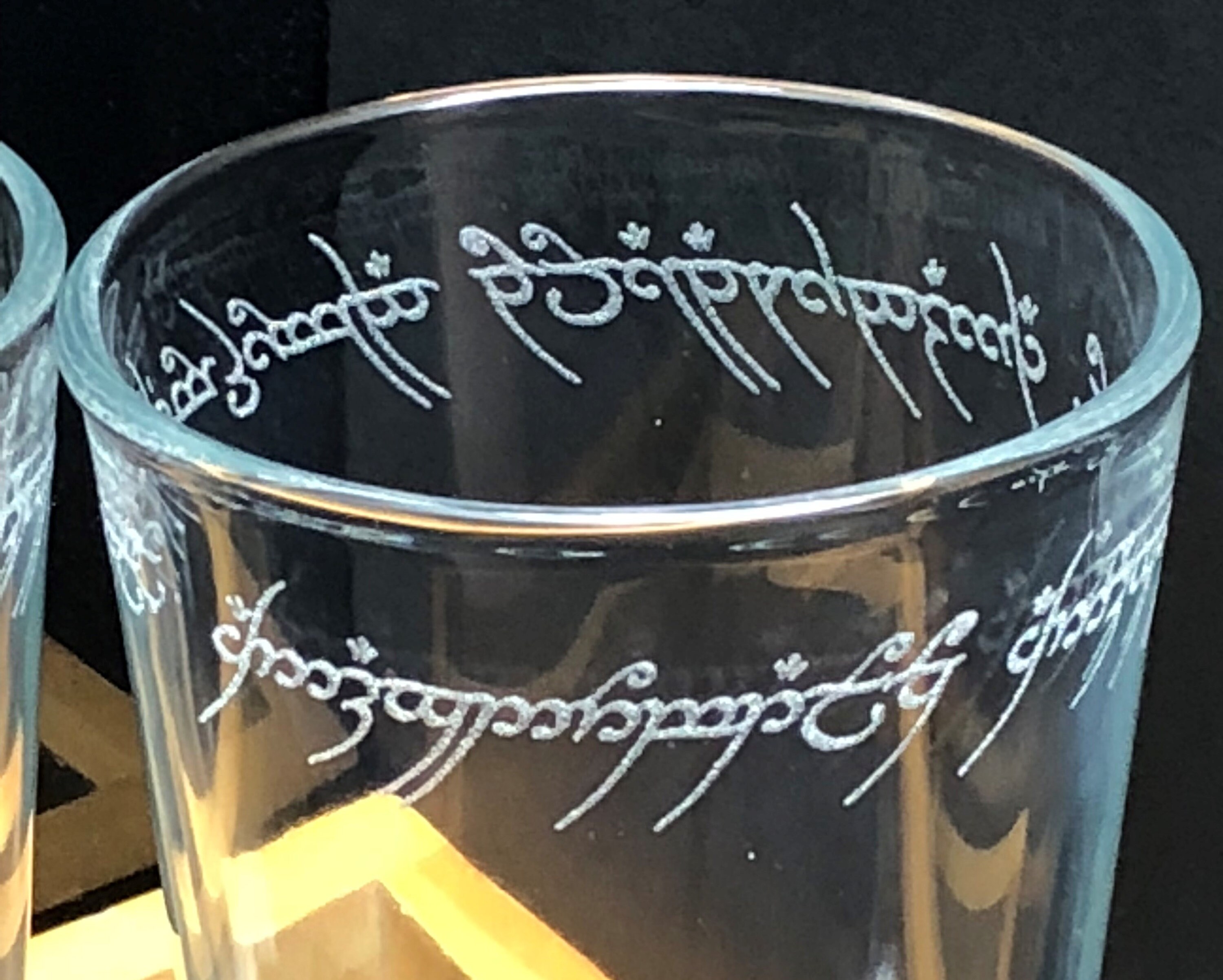 One Ring Elvish Glasses Fantasy Gift Rings Wedding Glasses | Etsy