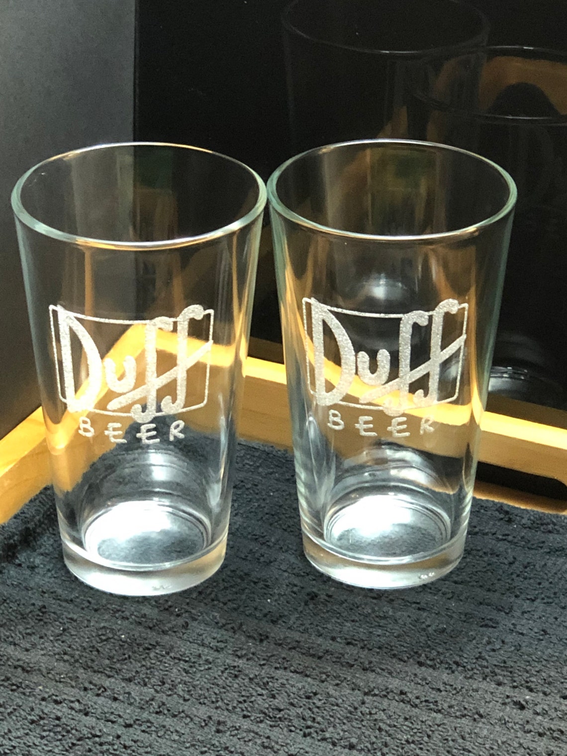 Simpson's Duff Beer Pub Glasses Simpsons Pint Glasses | Etsy