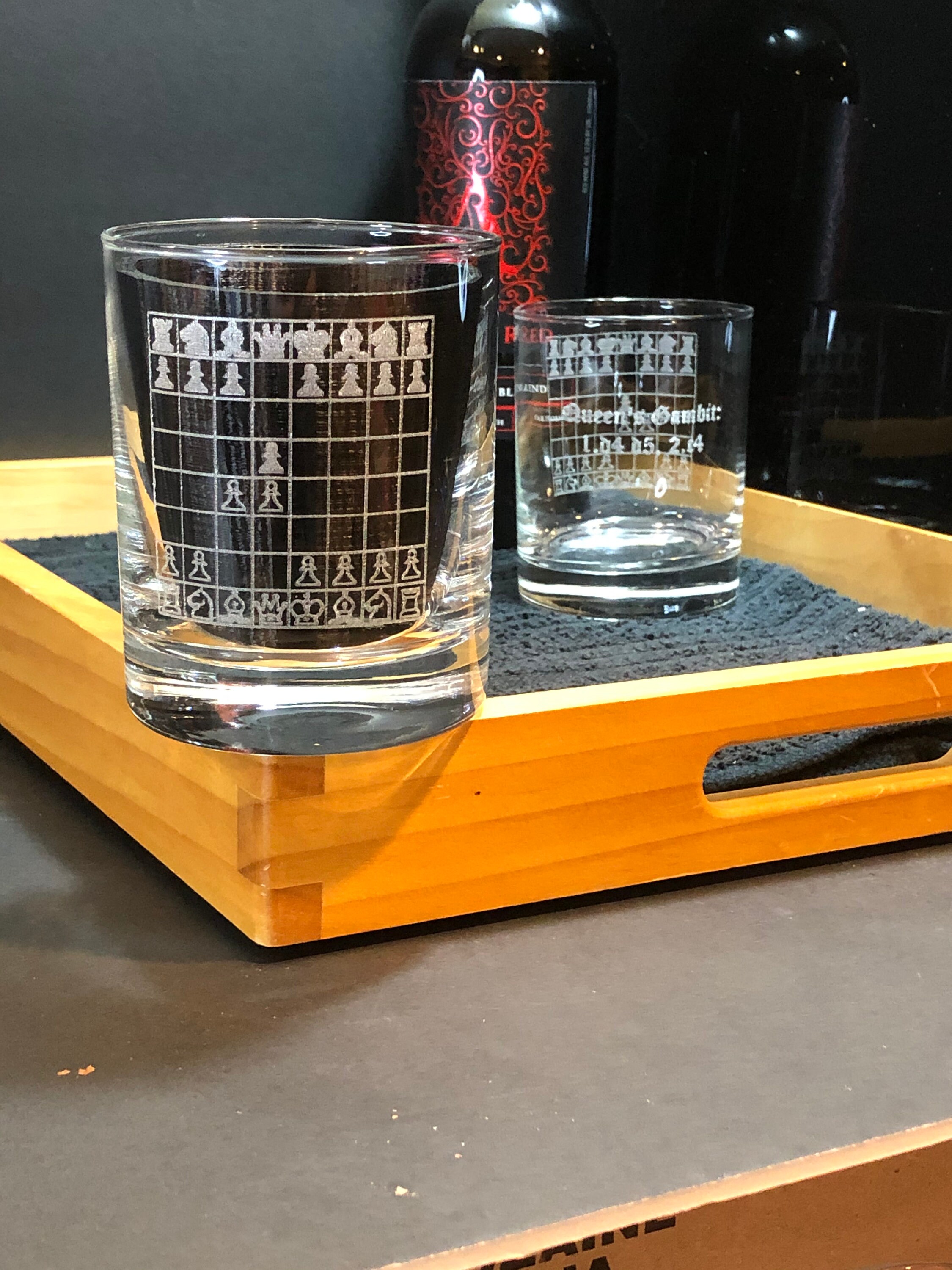 Chess Glasses Chess Openings Queens Gambit Chess Gift | Etsy