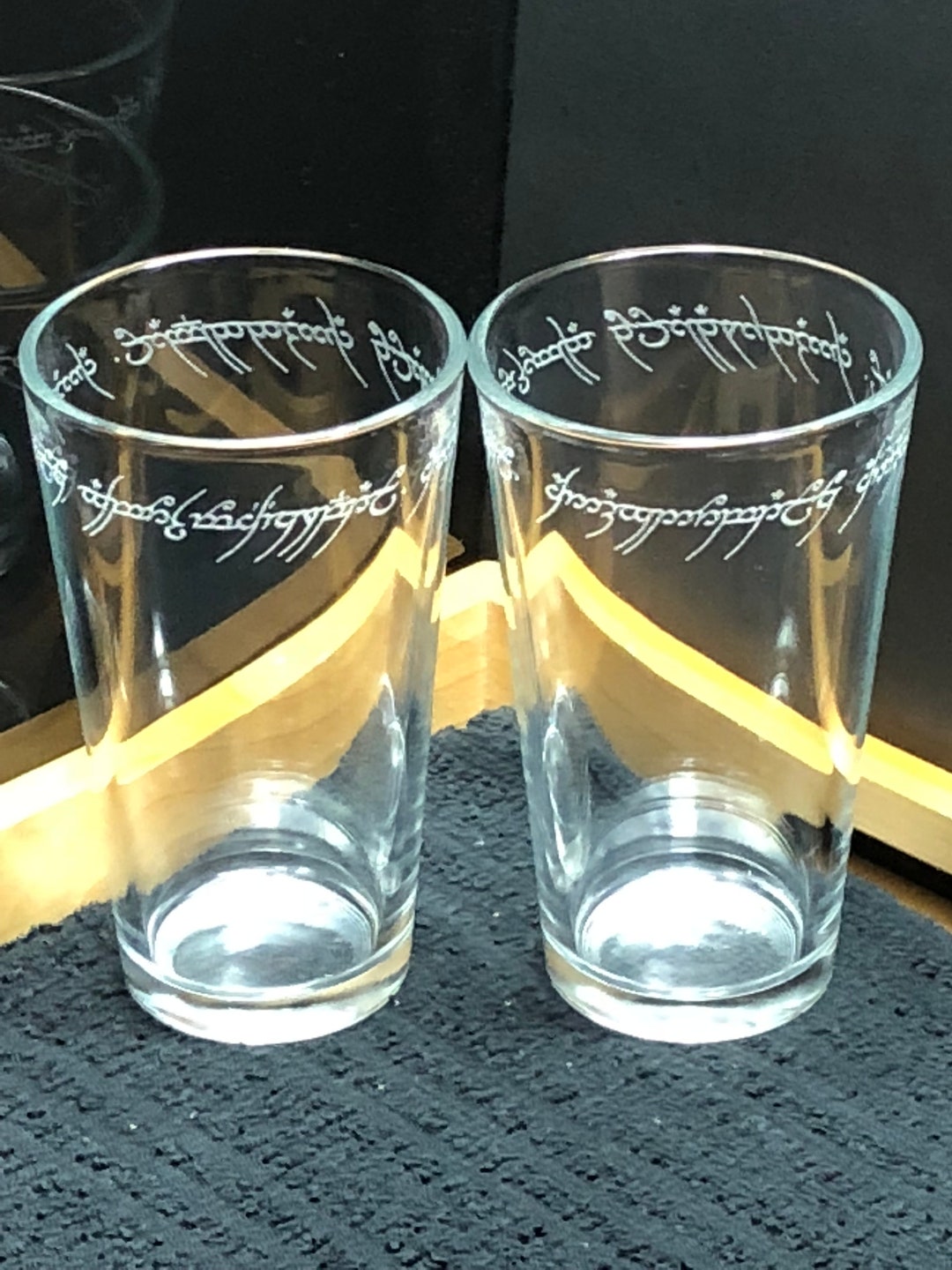 One Ring, Elvish Glasses, Fantasy Gift, Rings Wedding Glasses, Pint ...