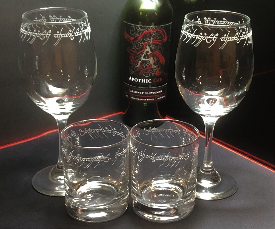 One Ring Elvish Glasses LOTR Gift Rings Wedding Rings Art Rings Gift ...