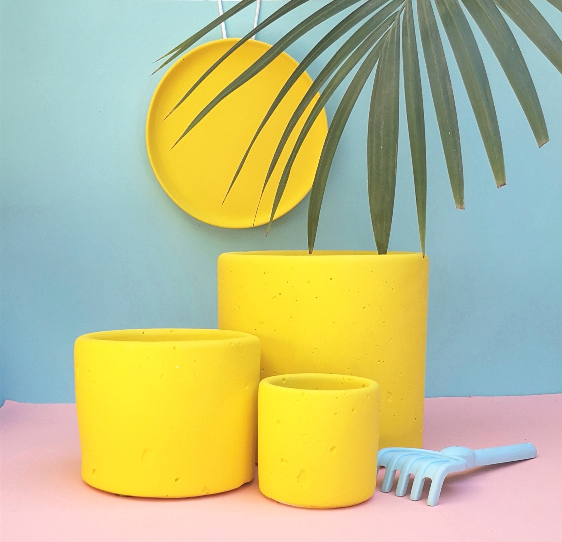 XL Raw Concrete Planters / Colors / Patterns - Etsy