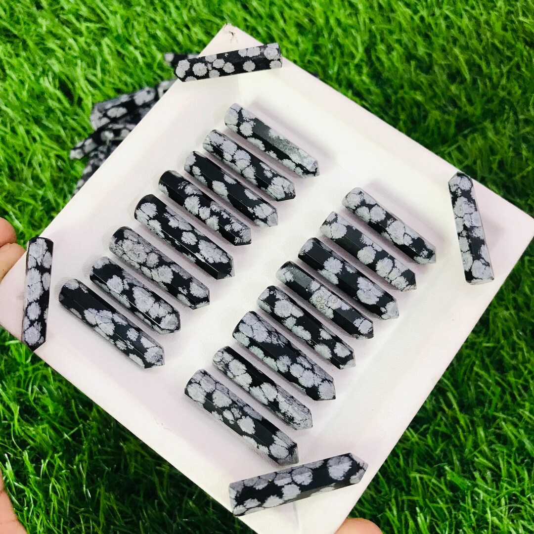 Snowflake Obsidian Mini Tower: Natural Crystal Point (1-2" Inch) - Etsy