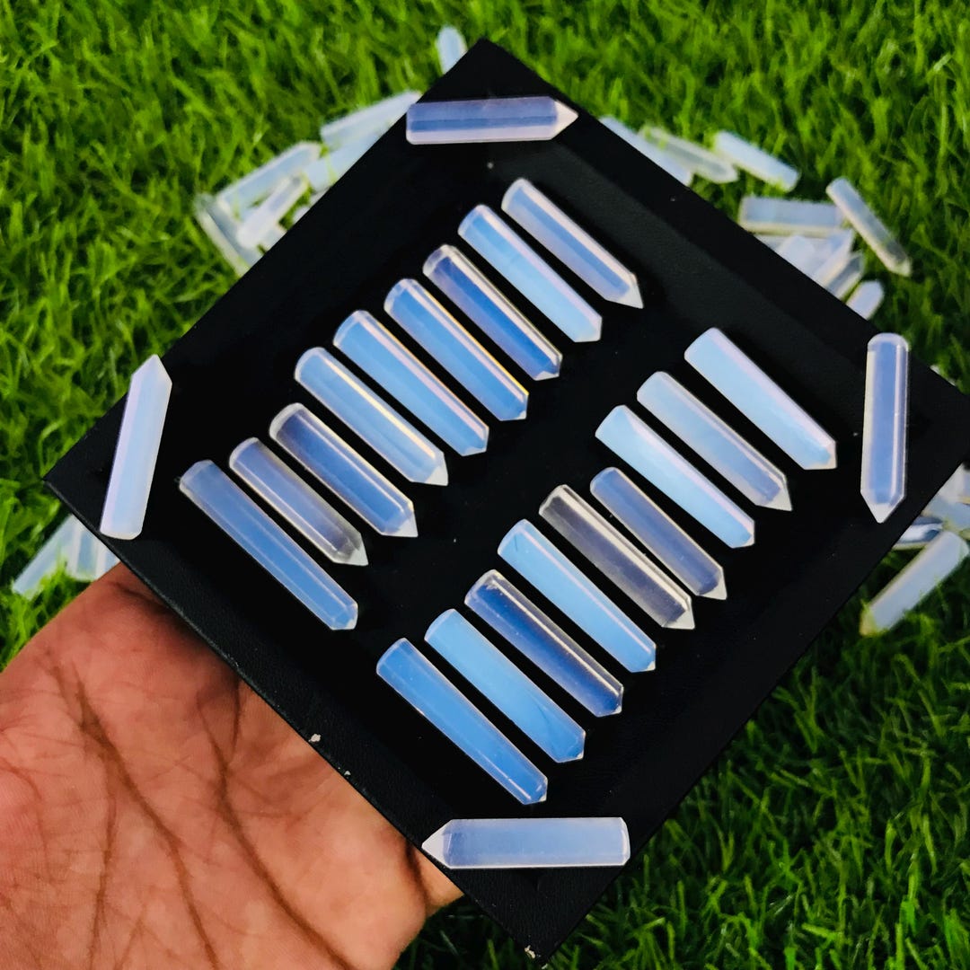 Milky Opal Hydro Quartz Point: Faceted Pencil Gemstone (1-2" Inch) - Etsy