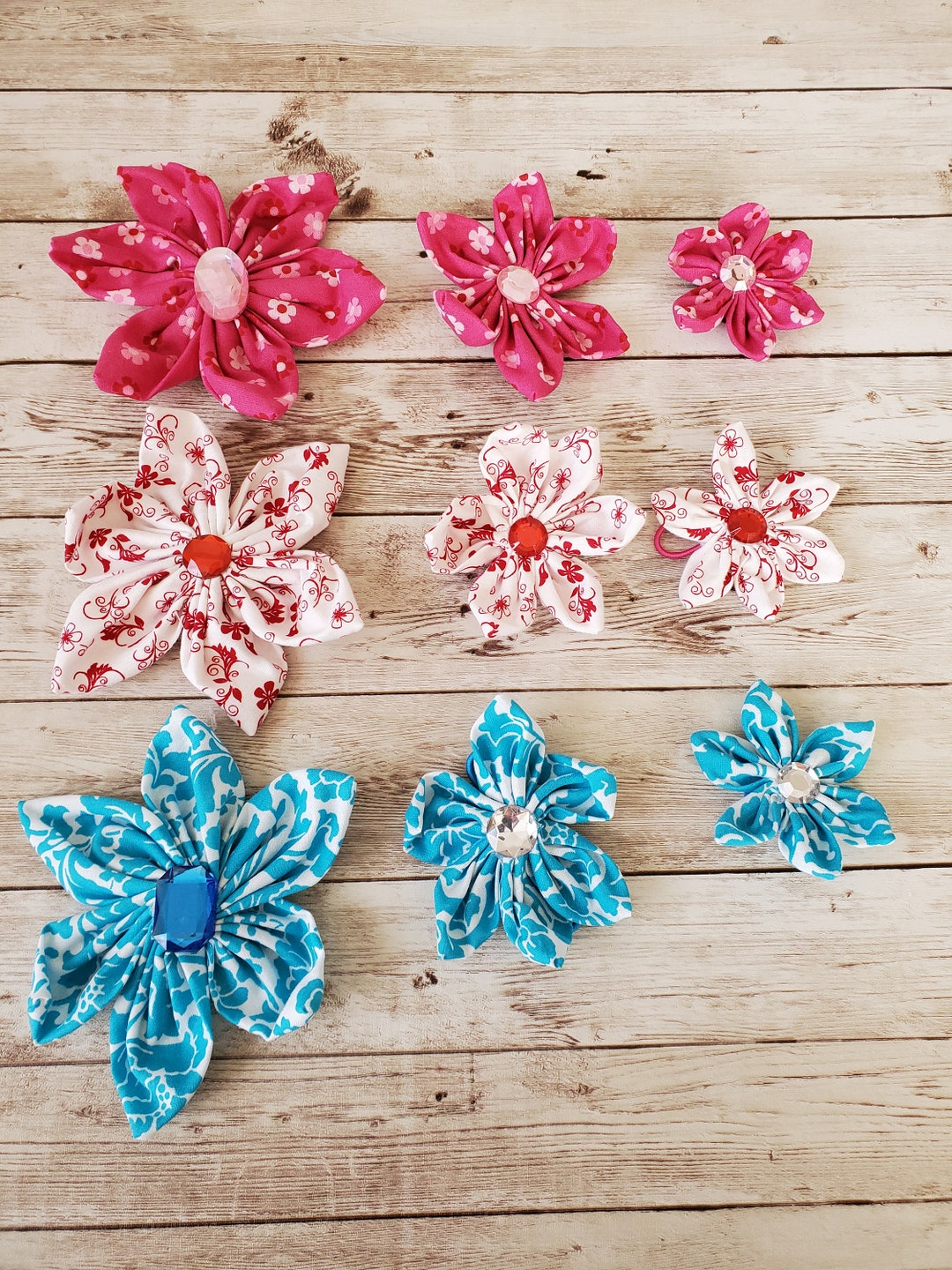 3 Pack of Collar Flowers - Etsy