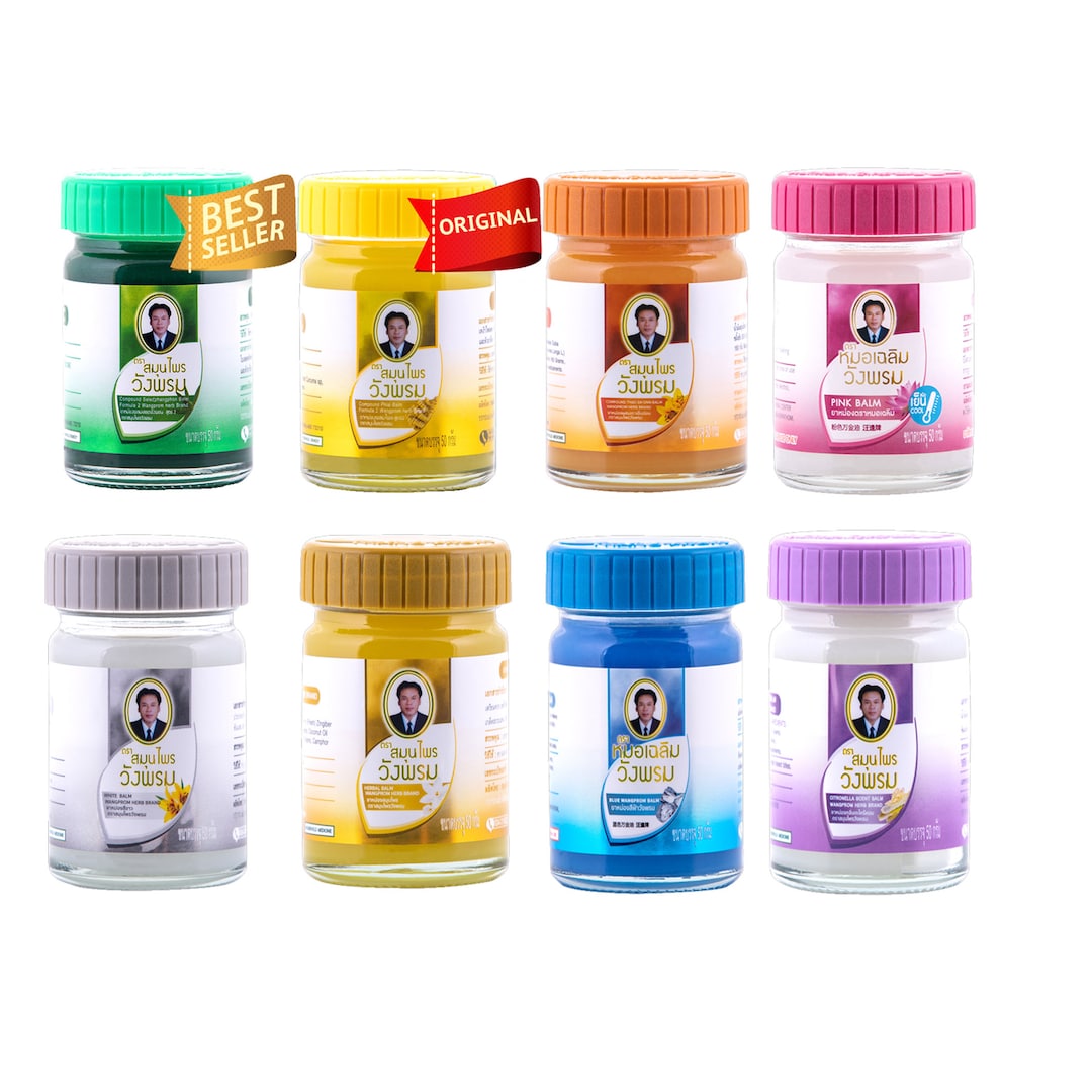 5G 50G 100G WANG PROM WANGPHROM Thai Massage Herbal Popular Balm Relief ...