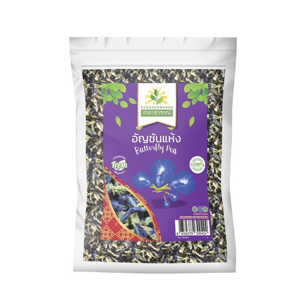 Thai Dried Herb Tea Dried Butterfly Pea Dok Anchan Herb Packed in Zip ...