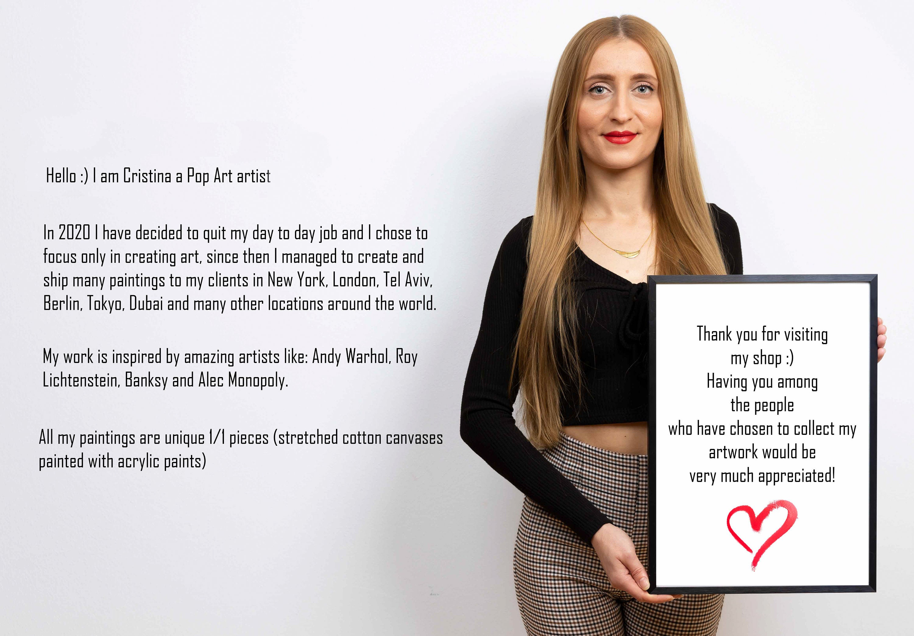 The Simpsons Original Acrylic Preppy Pop Art Painting, Stretched Canvas ...