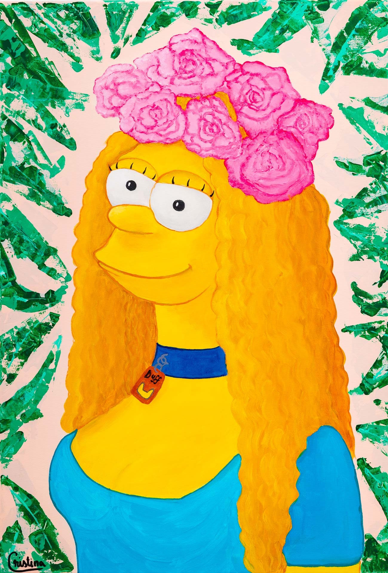 Bart Simpson Original Acrylic Pop Art Painting, Stretched Canvas on ...