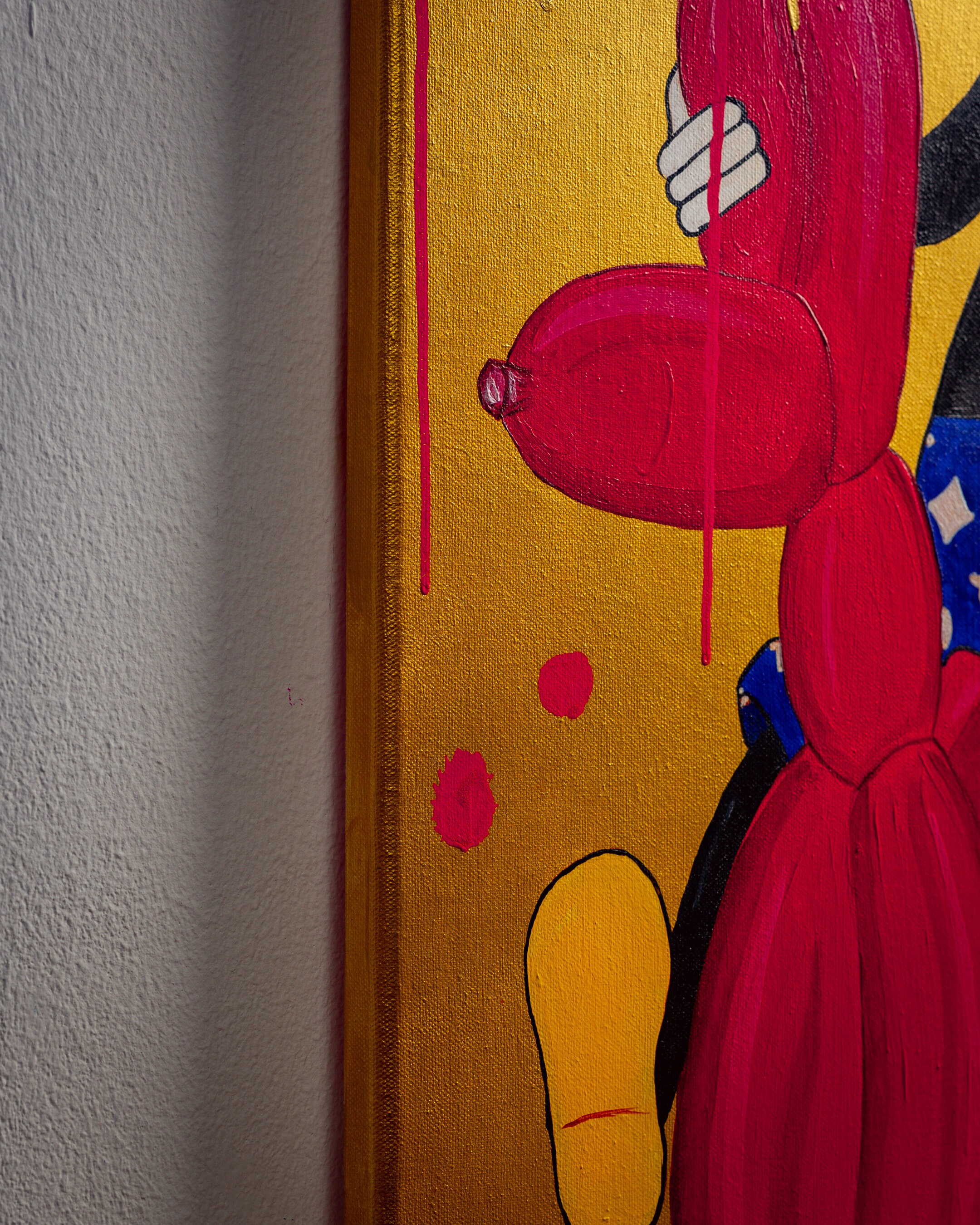 Mickey Mouse Original Acrylic Pop Art Painting, Stretched Canvas on ...