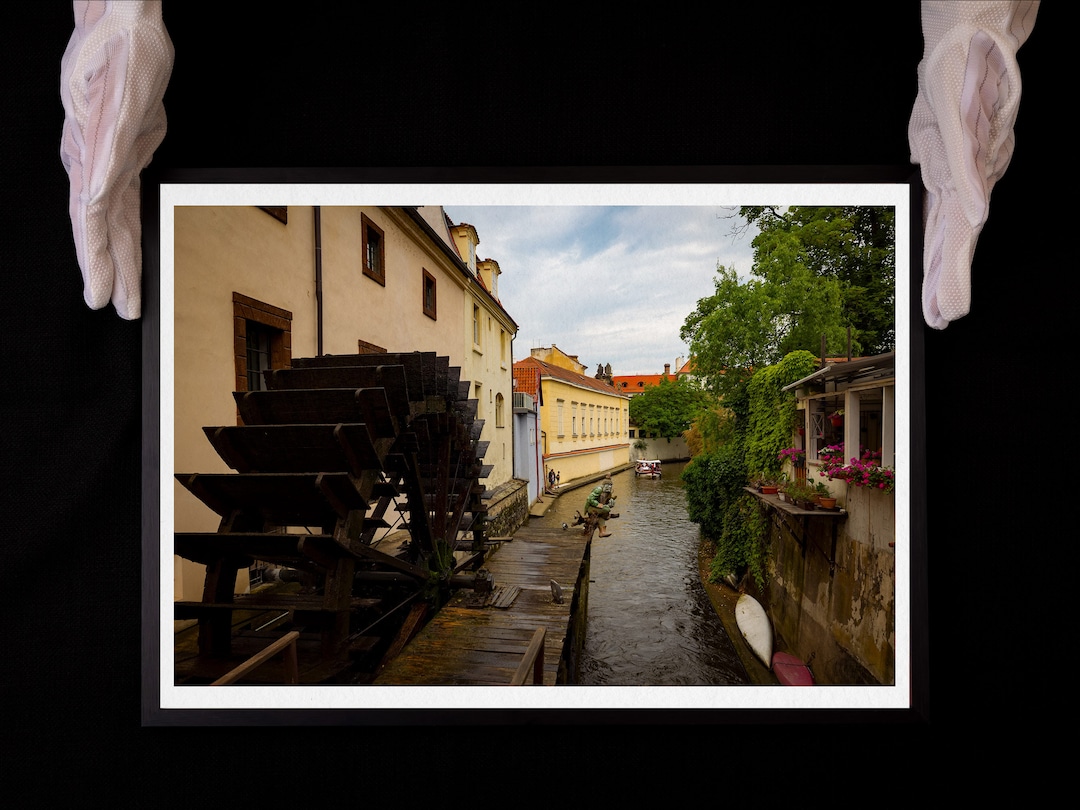 Grand Priory Mill With Wooden Wheel in Prague Fine Art - Etsy