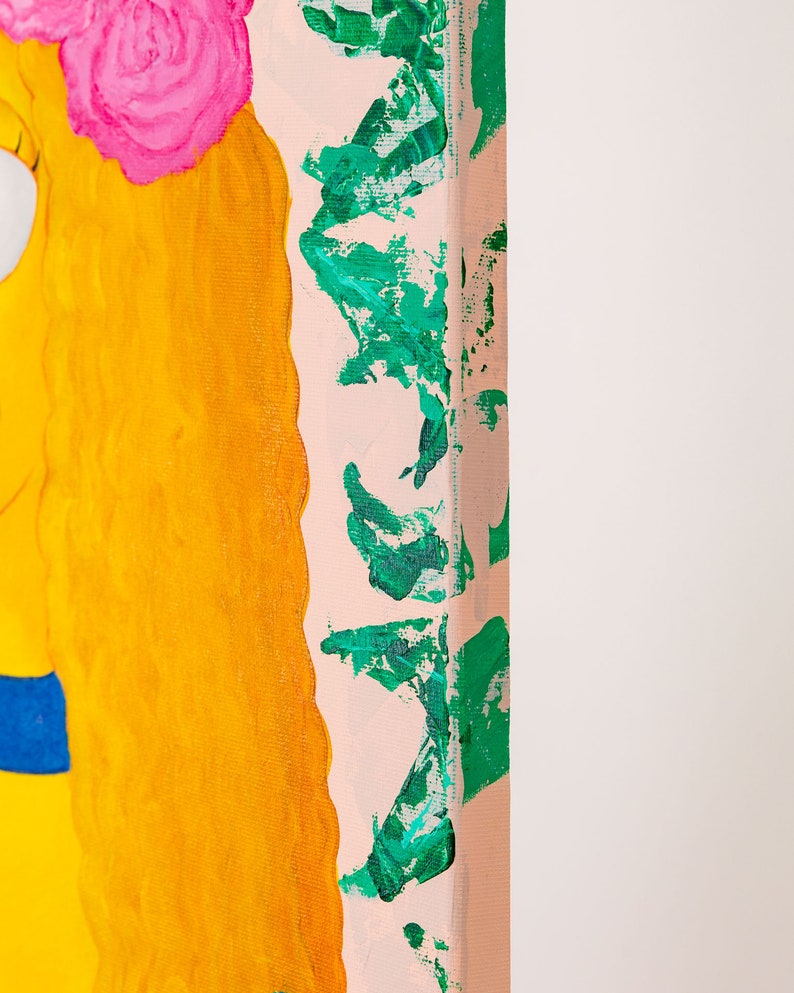 Bart Simpson Original Acrylic Pop Art Painting, Stretched Canvas on ...