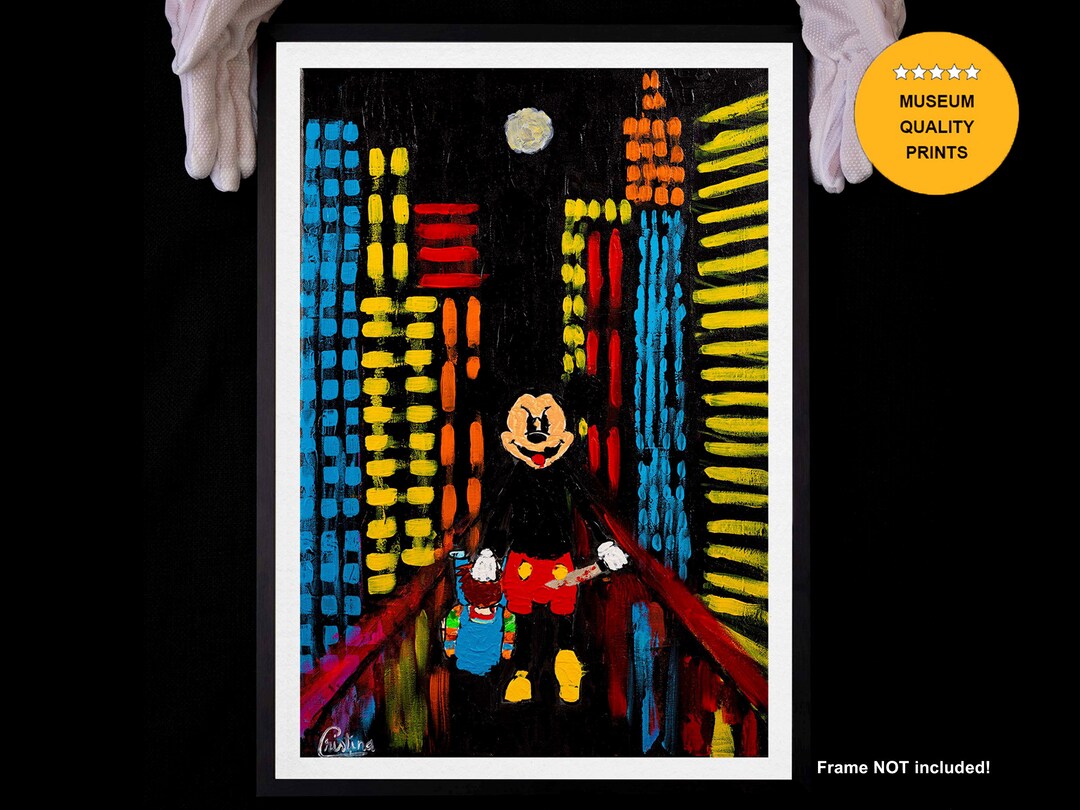 Mickey Mouse and Chucky Doll Fine Art Giclée Print of My Original Pop ...
