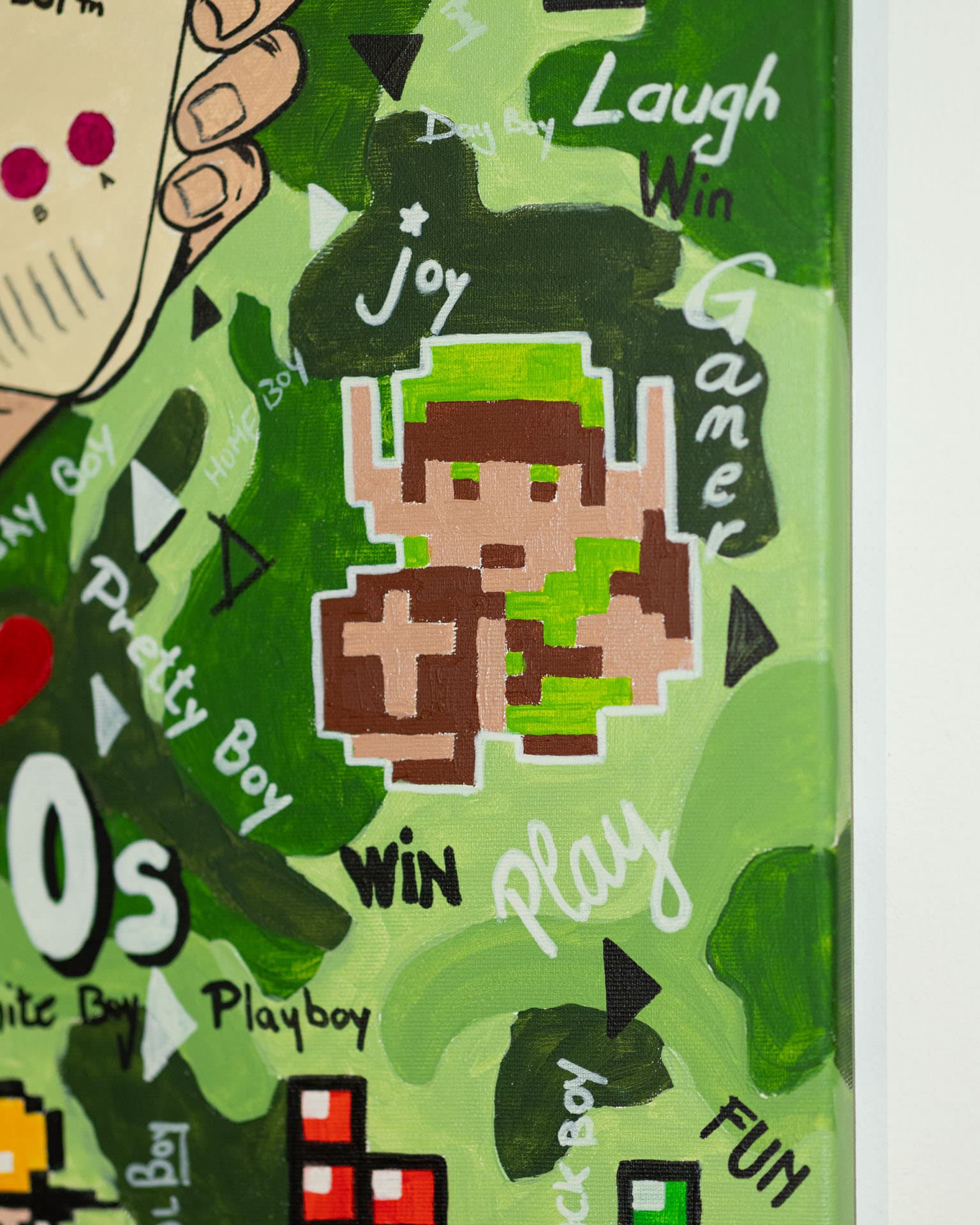 Nintendo Gameboy Original Acrylic Pop Art Painting, Stretched Canvas on ...