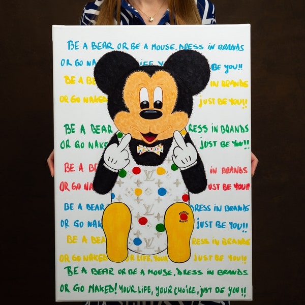 Mickey Mouse Acrylic Painting - Etsy