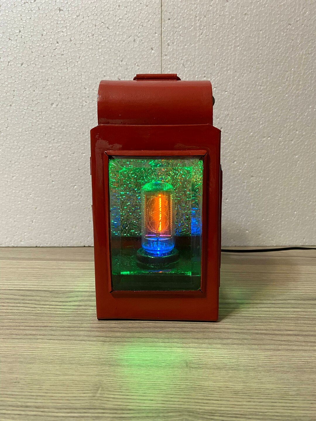 Vintage Train Lantern With Nixie Clock - Etsy