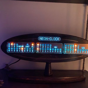 Neon Clock - Etsy