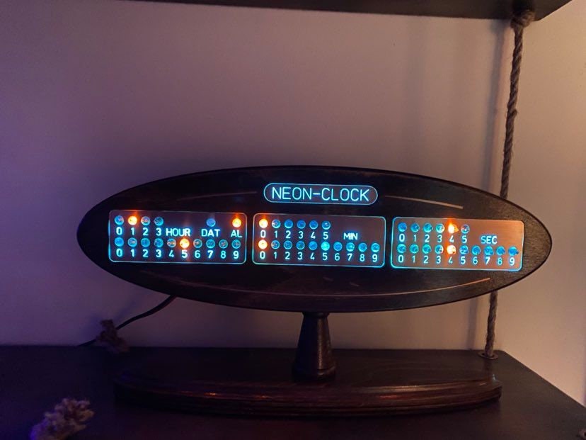 Neon Clock - Etsy