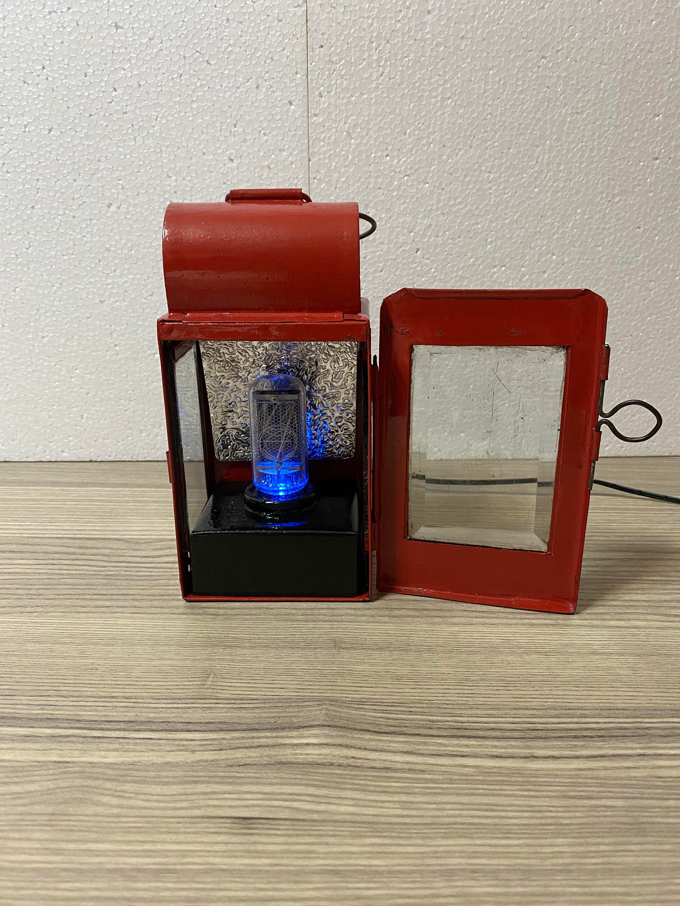 Vintage Train Lantern With Nixie Clock - Etsy