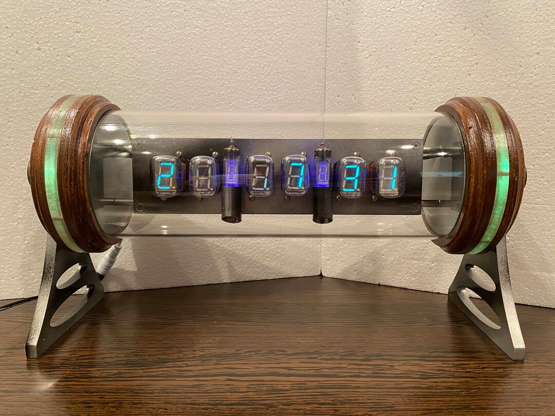 VFD Clock in Acrylic Tube - Etsy