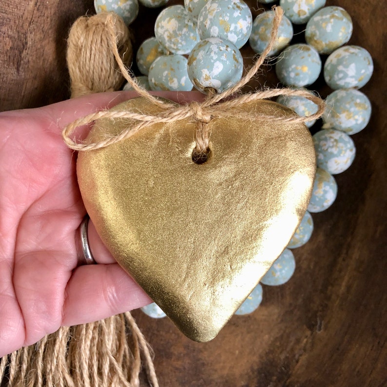 Blessing Bead Garland With Heart and Tassel small - Etsy