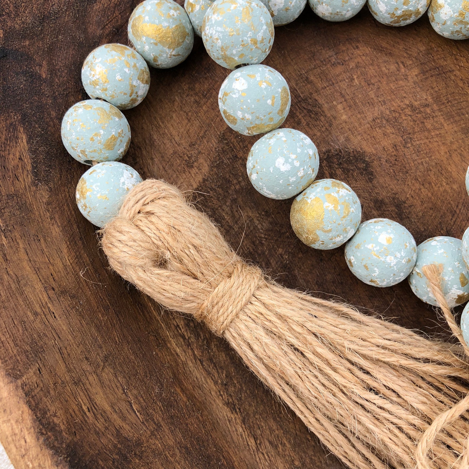 Blessing Bead Garland With Cross and Tassel (small) - Etsy