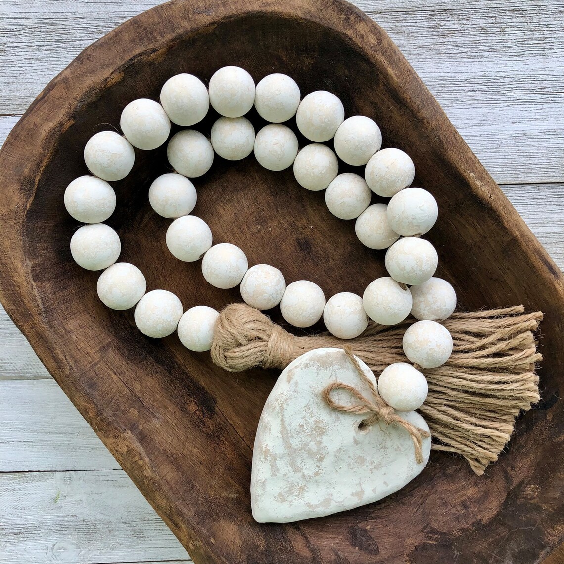 Blessing Bead Garland With Heart - Etsy