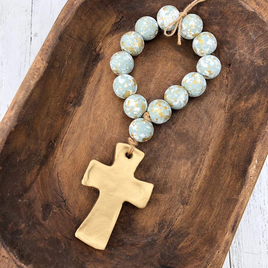 Blessing Beads With Cross (medium) - Etsy