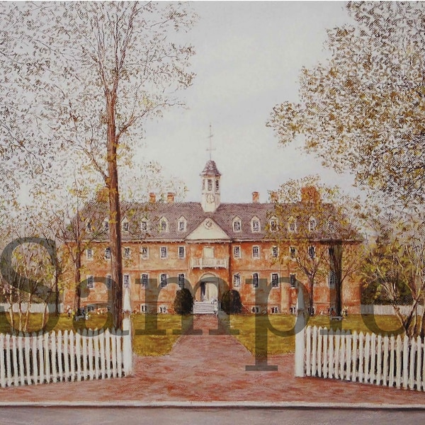 William and Mary Wren Building - Etsy