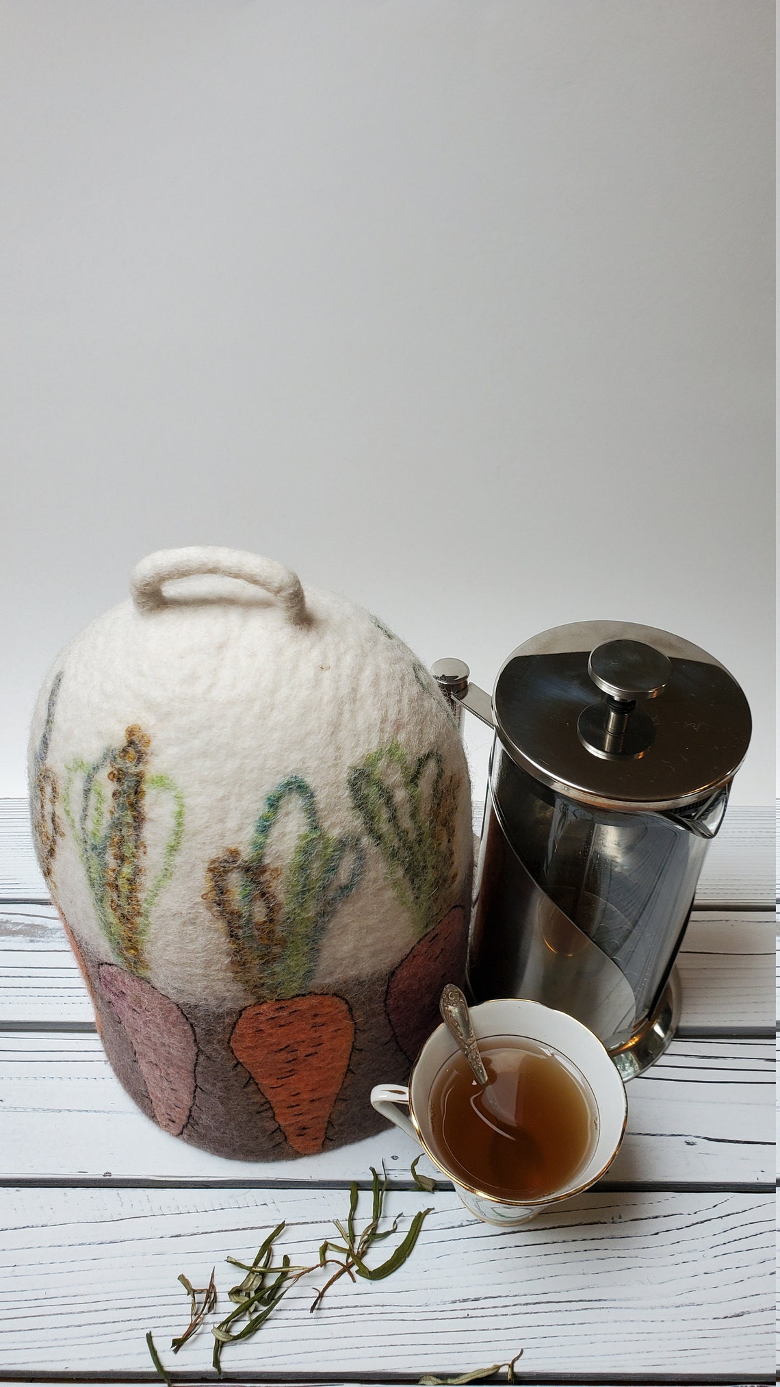 French Press Felt Wool Cozy Holiday Season Housewarming Tea Coffee ...