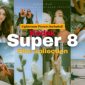 18 SUPER 8 FILM Video Filter and Lightroom Presets, Retro Analog Video ...