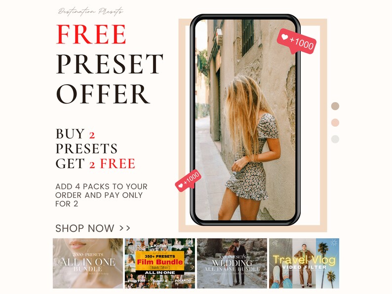 20 SUMMER AESTHETIC Video Filter and Lightroom Presets, Travel Presets ...