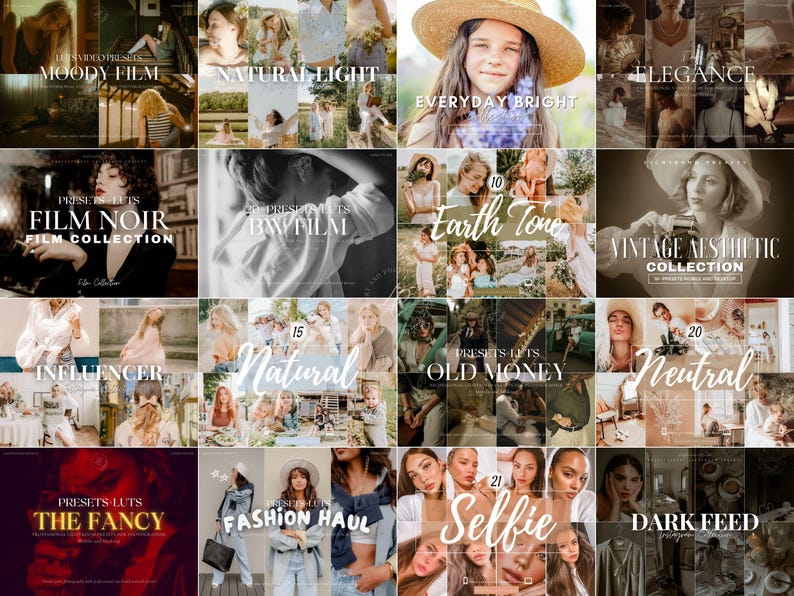 600+ PORTRAIT BUNDLE Lightroom Presets, Clean Studio Presets, Urban ...