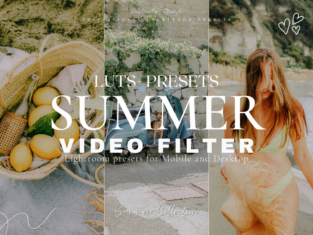 20 SUMMER AESTHETIC Video Filter and Lightroom Presets, Travel Presets ...