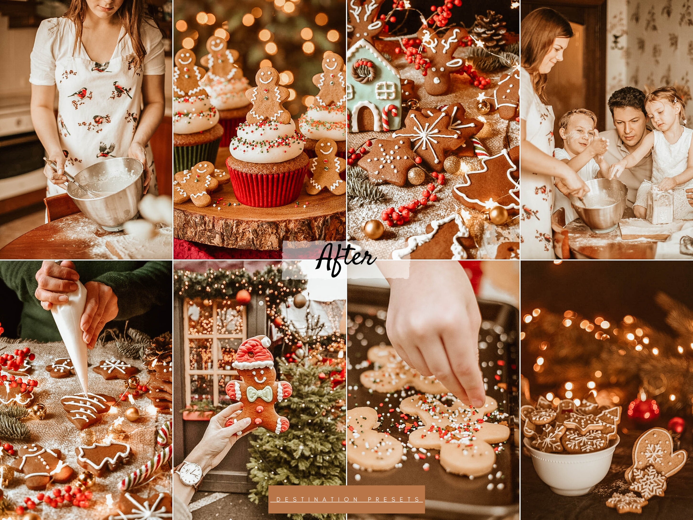 GINGERBREAD Lightroom Presets Christmas Presets for Family | Etsy