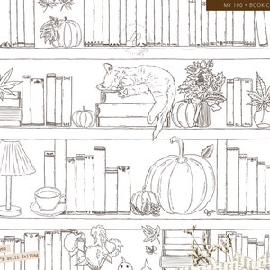 Bookshelf Reading Tracker Printable | Fall Book Reading Challenge ...
