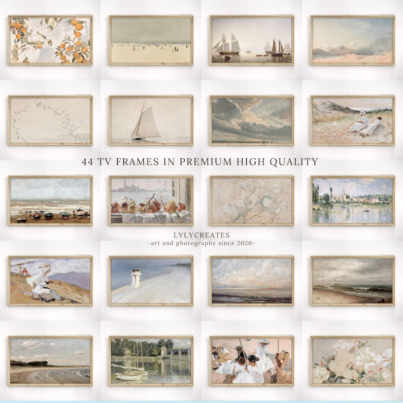 Samsung Frame TV Art Summer Bundle Set of 45, Coastal Frame TV Art ...