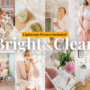 12 BRIGHT AND CLEAN Video Filter and Lightroom Presets, Light and Airy ...