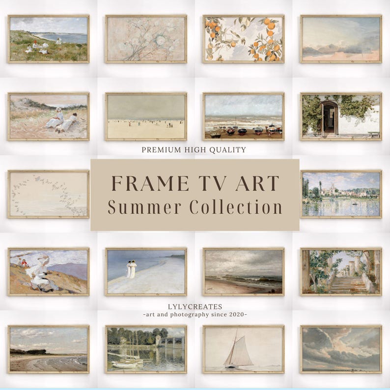 Samsung Frame TV Art Summer Bundle Set of 45, Coastal Frame TV Art ...