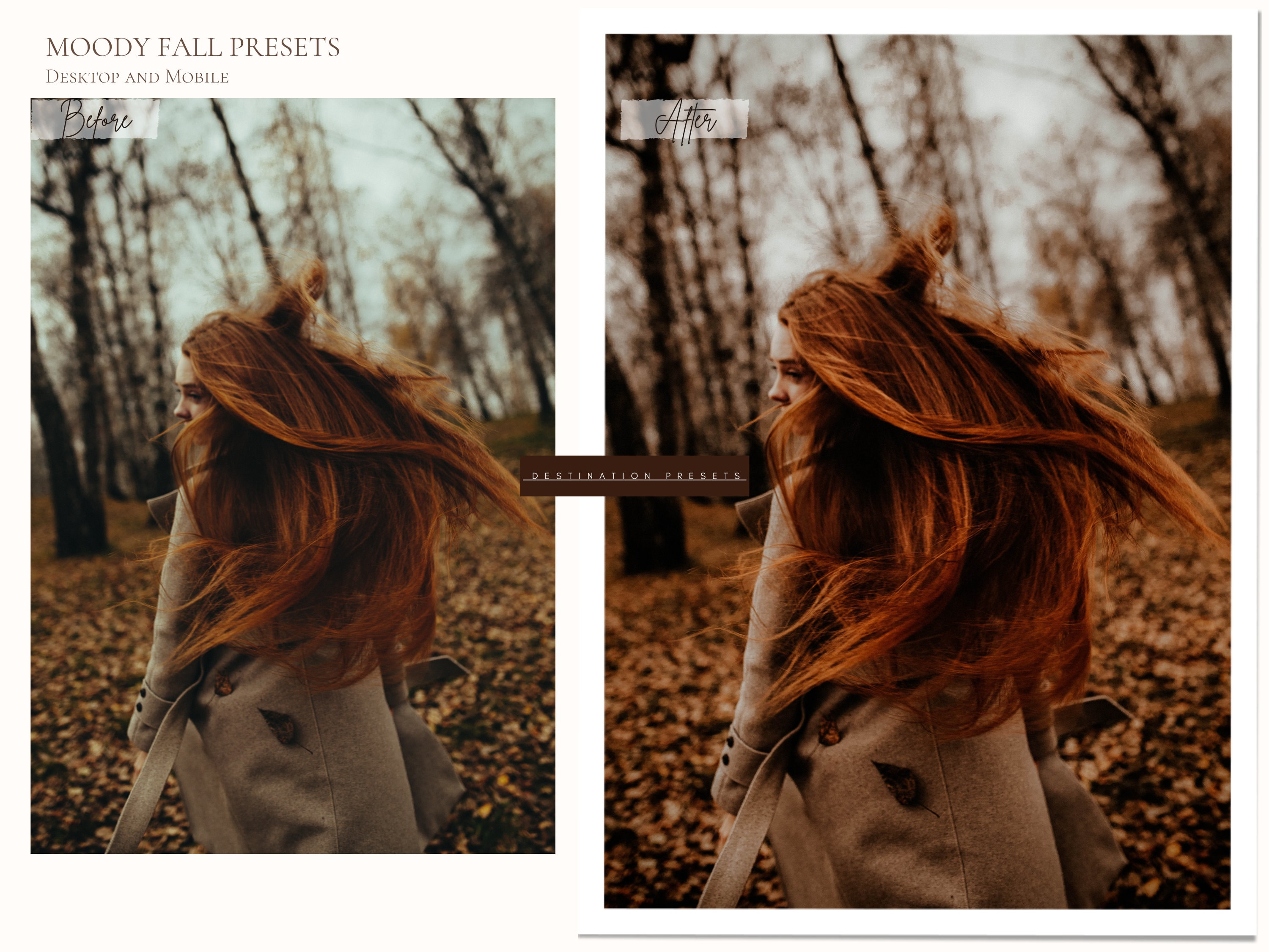 20 MOODY FALL Lightroom Mobile & Desktop Presets, Dark Aesthetic ...