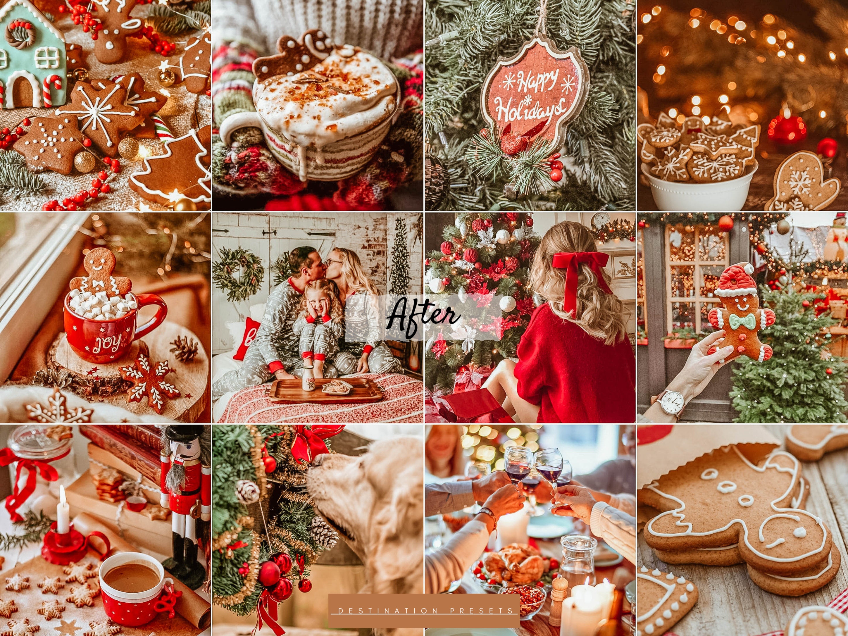 GINGERBREAD Lightroom Presets Christmas Presets for Family Warm Tone ...