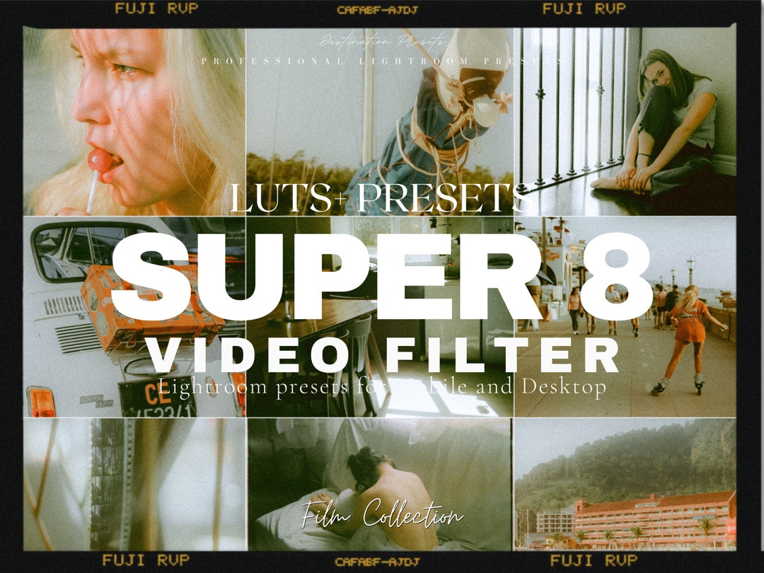 18 SUPER 8 FILM Video Filter and Lightroom Presets, Retro Analog Video ...