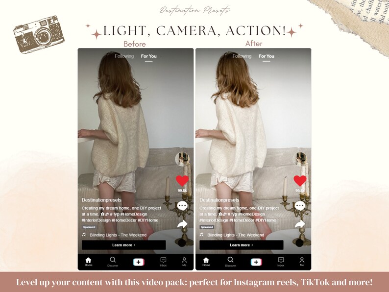 12 BRIGHT AND CLEAN Video Filter and Lightroom Presets, Light and Airy ...