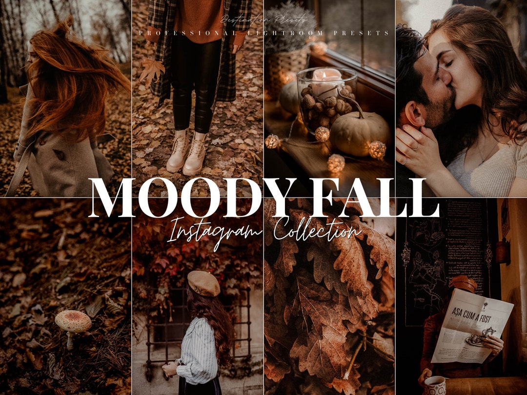 20 MOODY FALL Lightroom Mobile & Desktop Presets, Dark Aesthetic ...