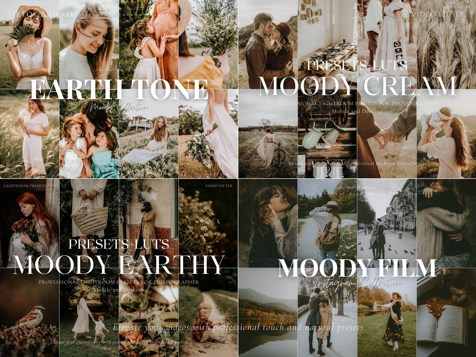 700+ MOODY LUTS Video Presets, Earthy Filter, Rustic Filter, Boho ...