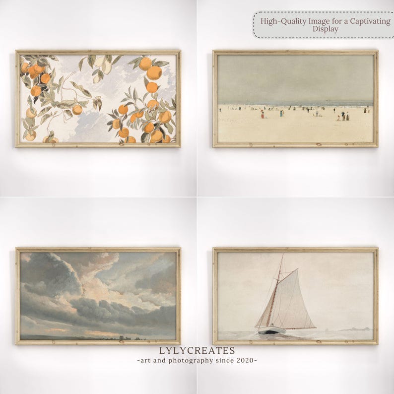 Samsung Frame TV Art Summer Bundle Set of 45, Coastal Frame TV Art ...