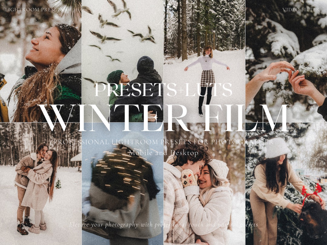 10 WINTER FILM Lightroom Presets, Christmas Presets, Winter Presets ...