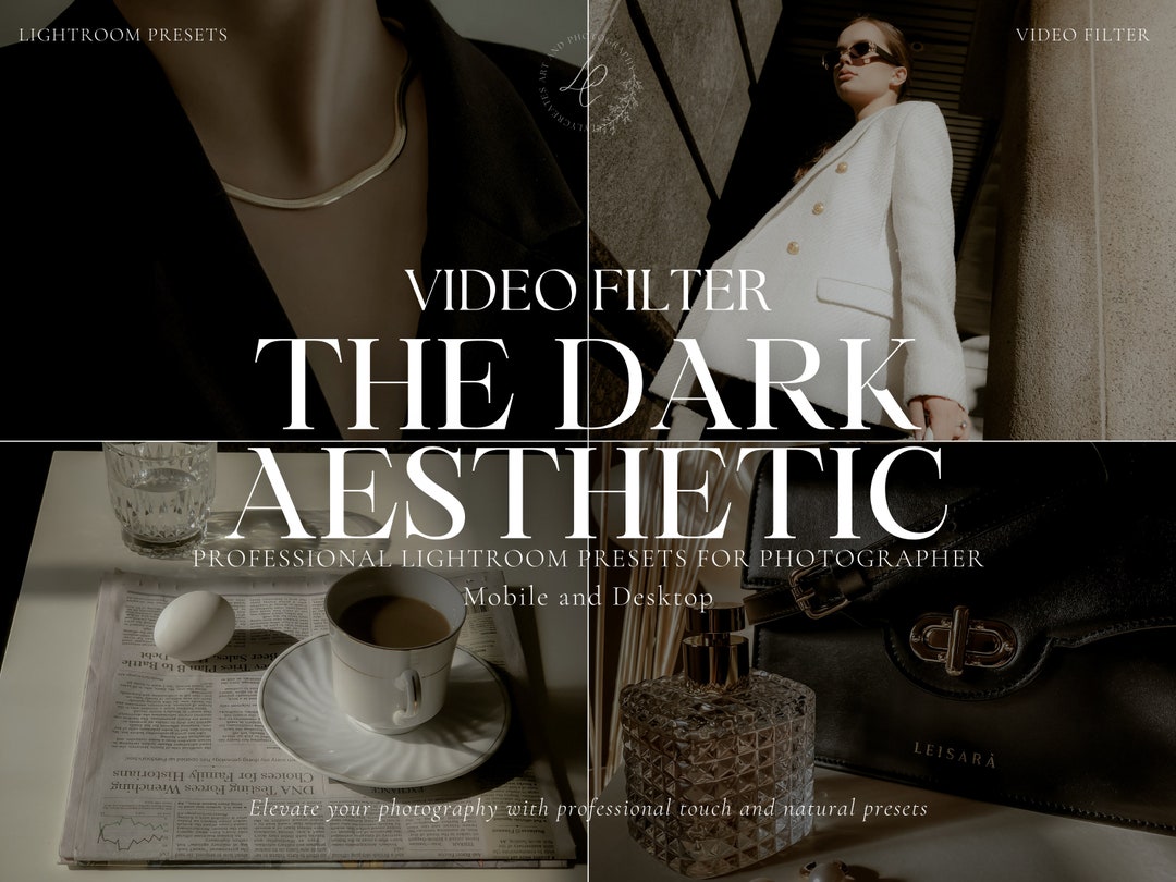 170+ DARK AESTHETIC LUTS Video Presets, Luxury Influencer Filter, Photo ...
