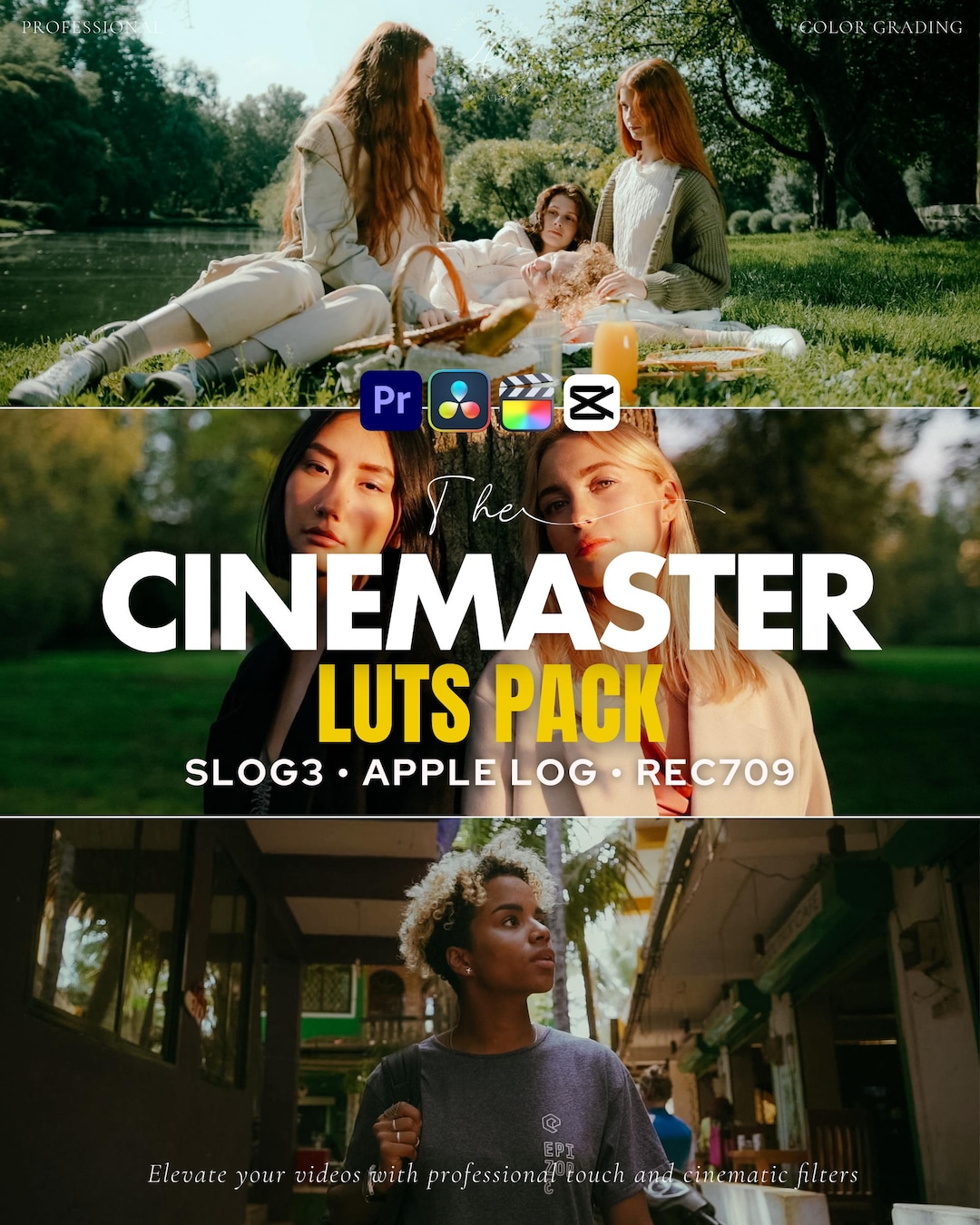 Cinematic Luts Bundle | 60+ SLOG3, Apple Log & Rec.709 Luts | Premiere ...